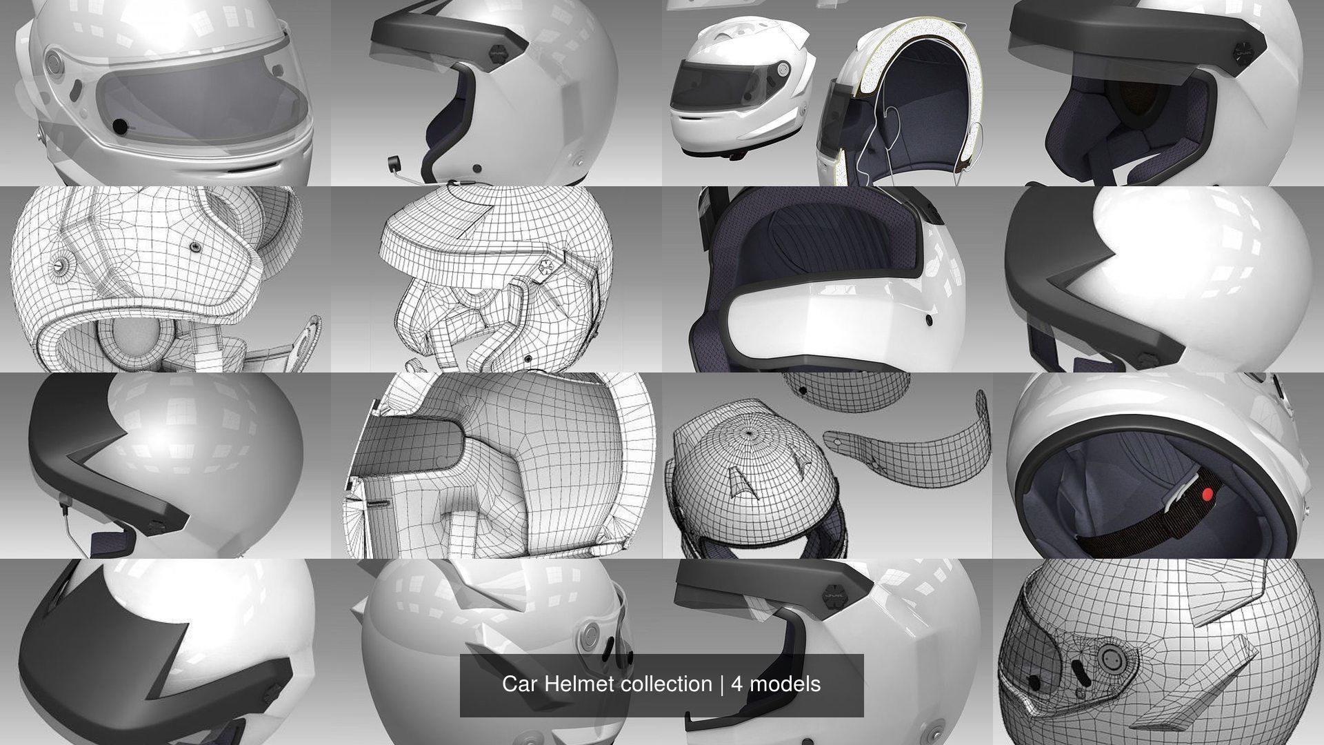 Car Helmet collection | CGTrader