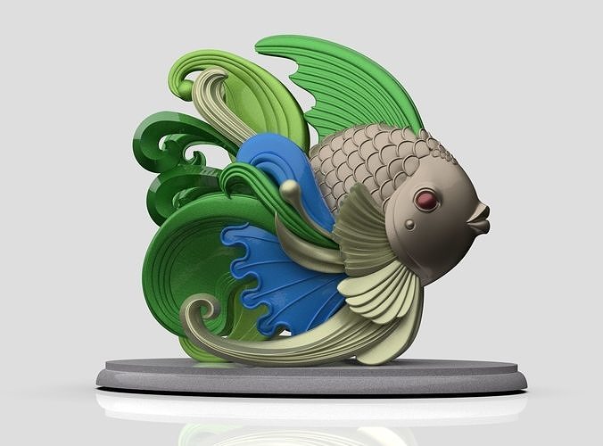 sculpture fish 3D model 3D printable | CGTrader