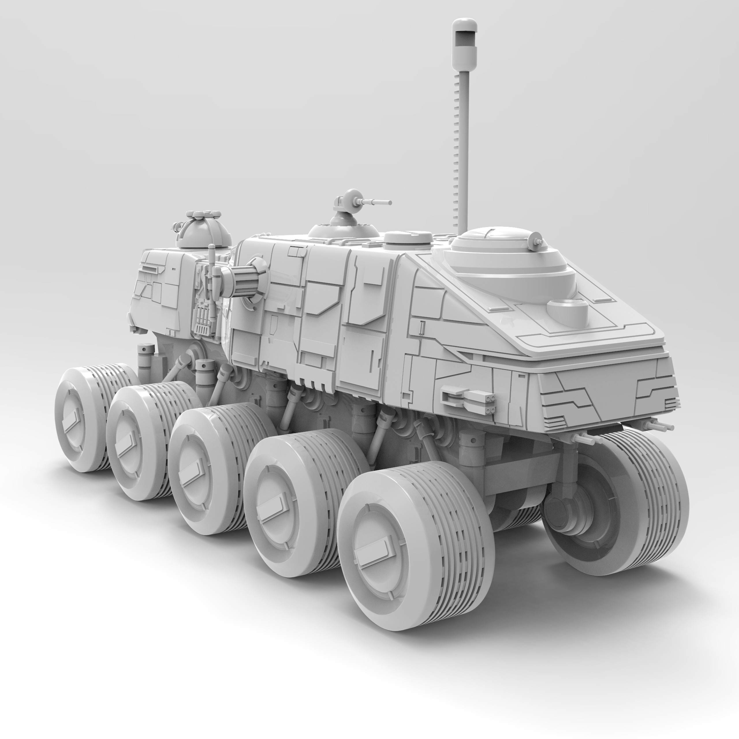 Star Wars Clone Turbo Tank HAVw A6 Juggernaut 3D model 3D printable ...