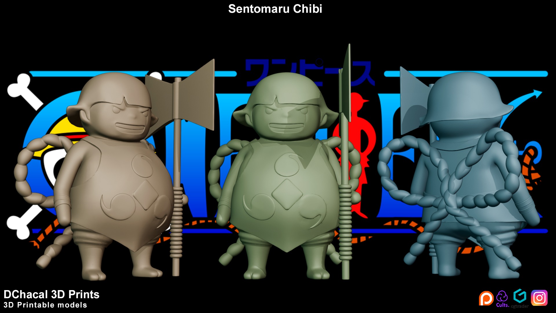 Sentomaru Chibi - One Piece 3D model 3D printable | CGTrader