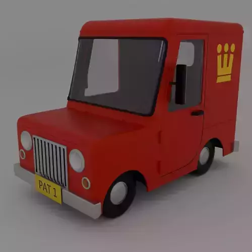Postman Pats Van free 3D model rigged | CGTrader