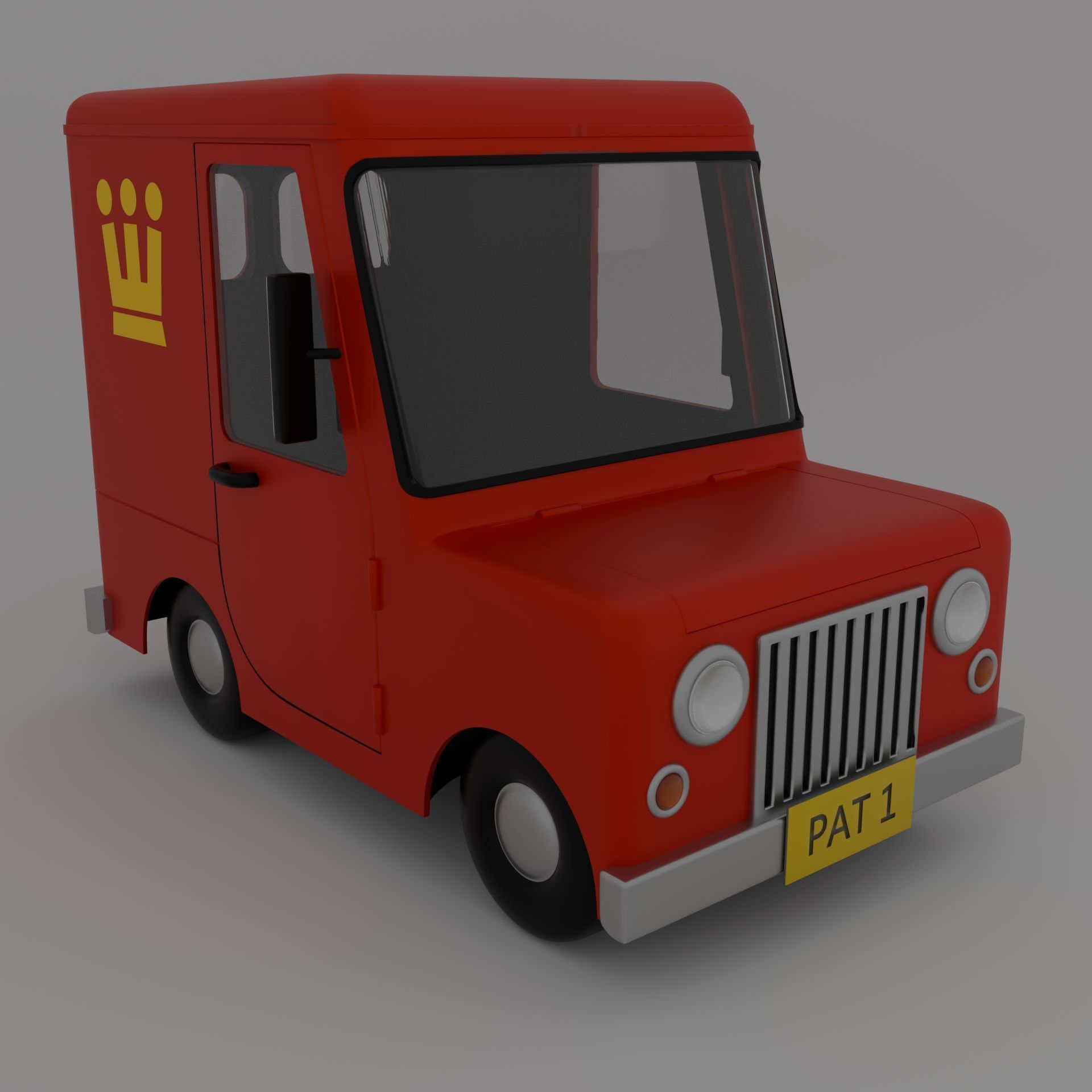 Postman Pats Van free 3D model rigged | CGTrader