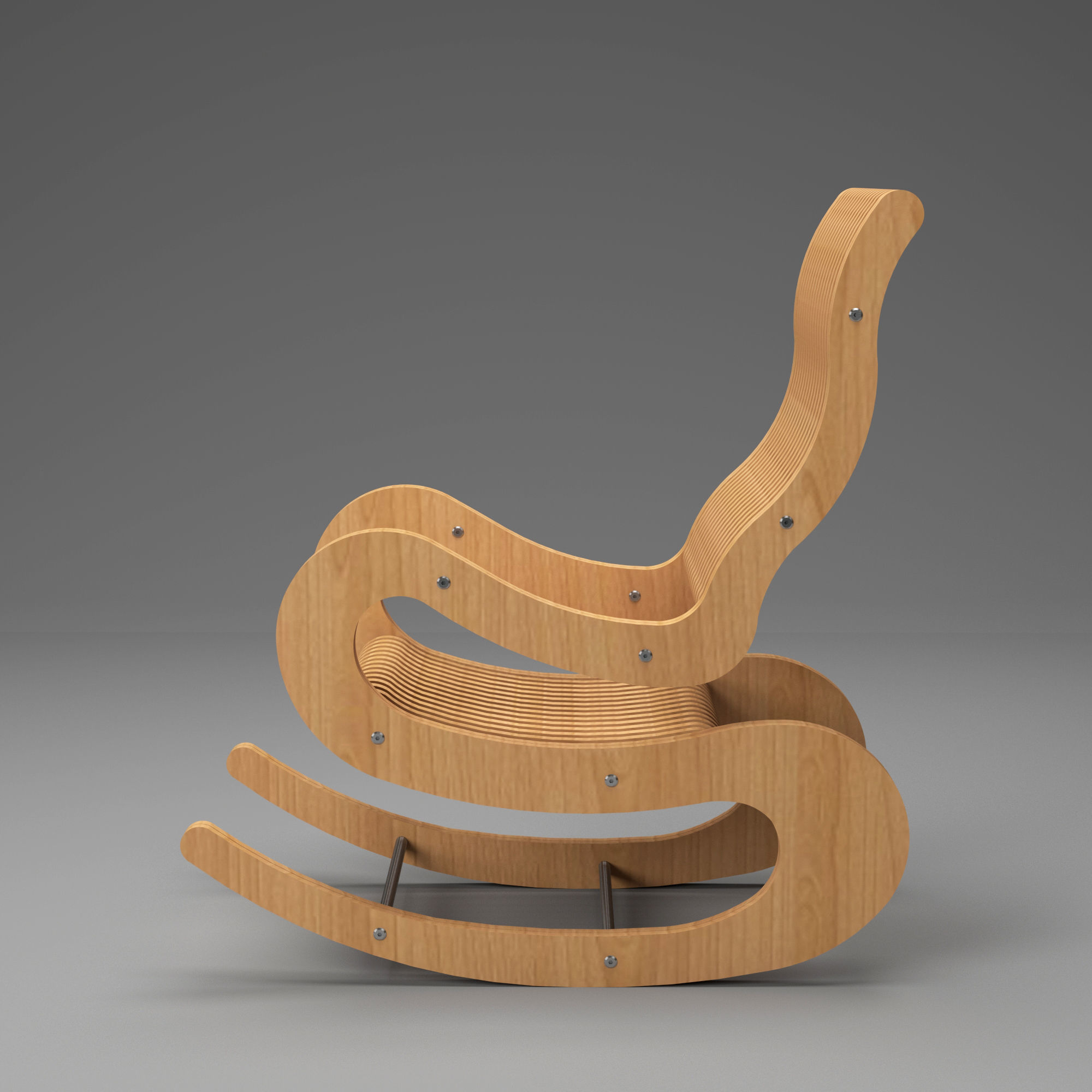 Parametric 3D Rocking Chair Model for SketchUp 3D model | CGTrader