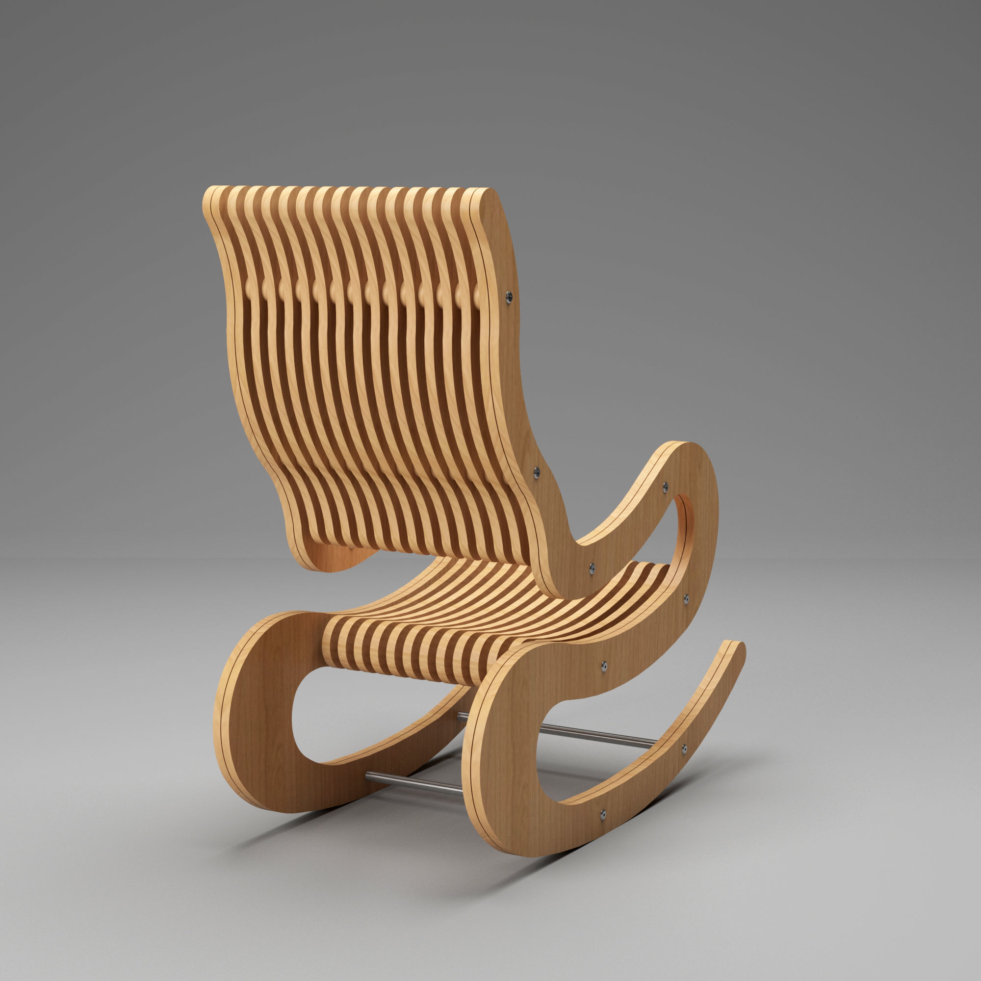 Parametric 3D Rocking Chair Model for SketchUp 3D model | CGTrader