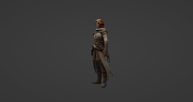 Fantasy Adventurer Female Character - 3D Model 3D model | CGTrader