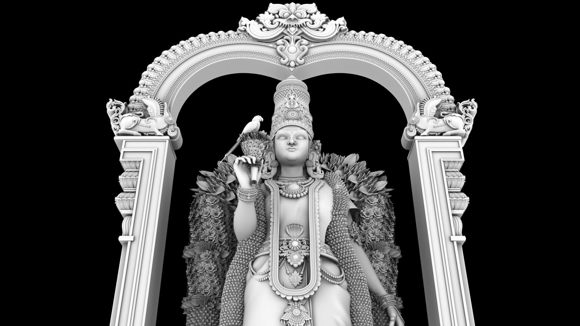 god madurai meenakshi amman 3D model | CGTrader