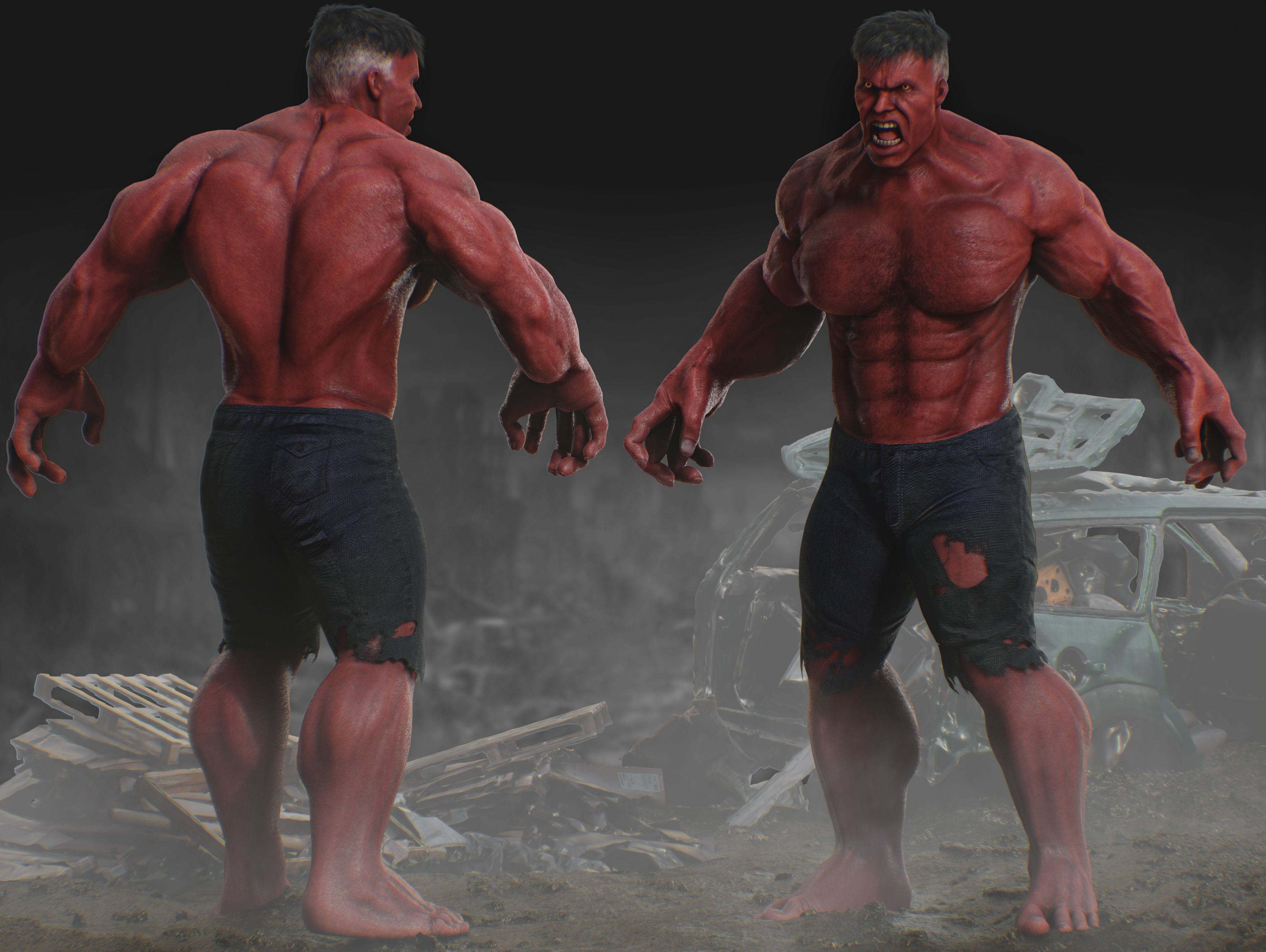 3D model Red Hulk VR / AR / low-poly | CGTrader