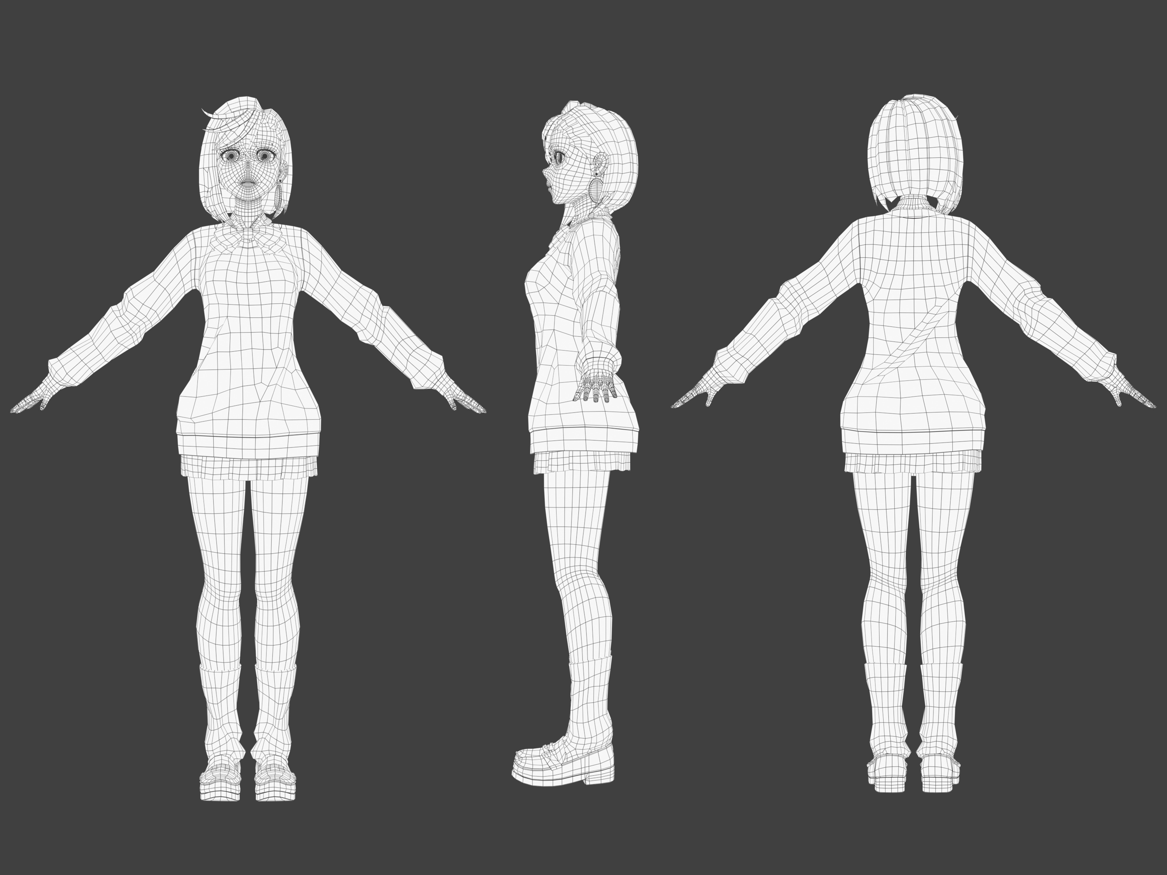 3D model Momo Ayase from Dan Da Dan for VR Chat VR / AR / low-poly ...