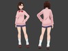 3D model Momo Ayase from Dan Da Dan for VR Chat VR / AR / low-poly ...