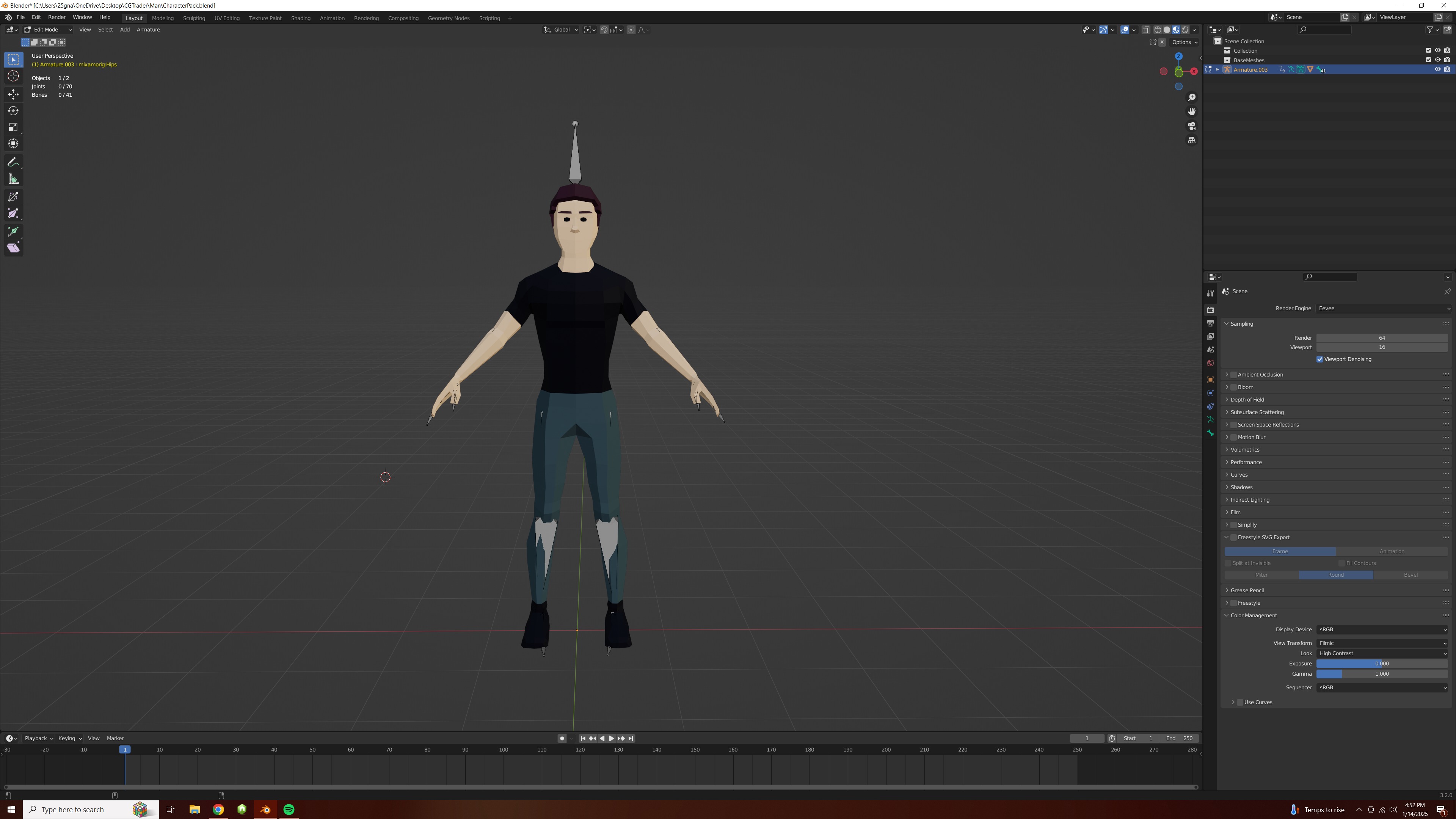 Rigged Lowpoly Man 3D Model Poseable free 3D model | CGTrader
