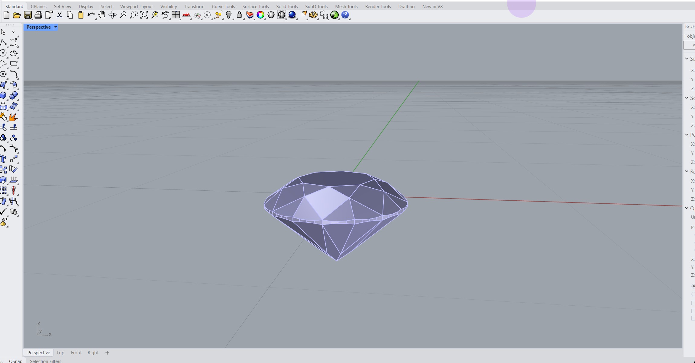 Round Brilliant Gem for Rhino Free 3D model free 3D model | CGTrader