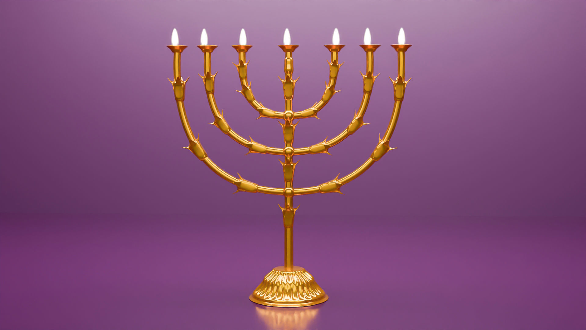 Golden Temple Menorah 3D model | CGTrader