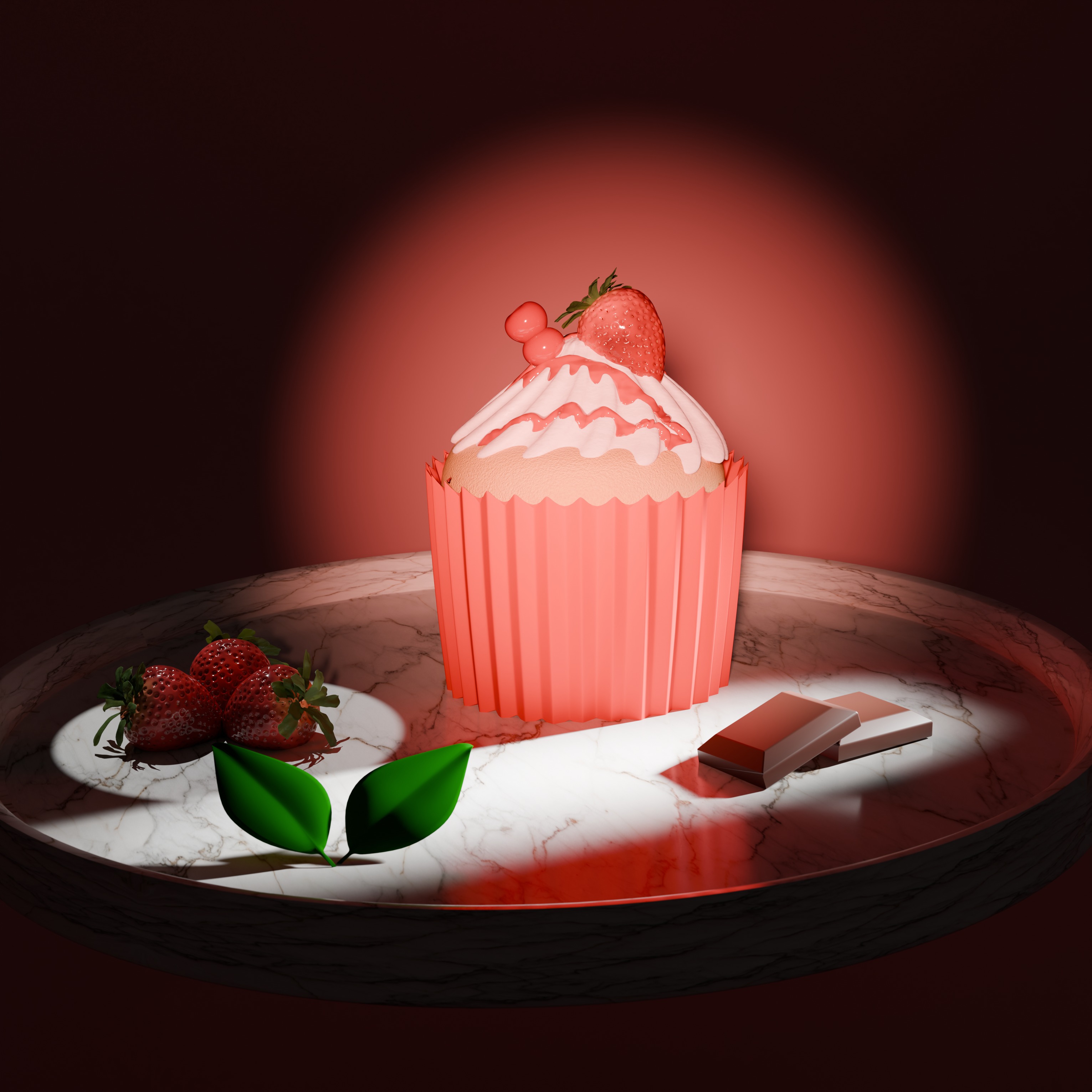 Realistic 3D Cupcake Model HighQuality Textures and Details free 3D ...