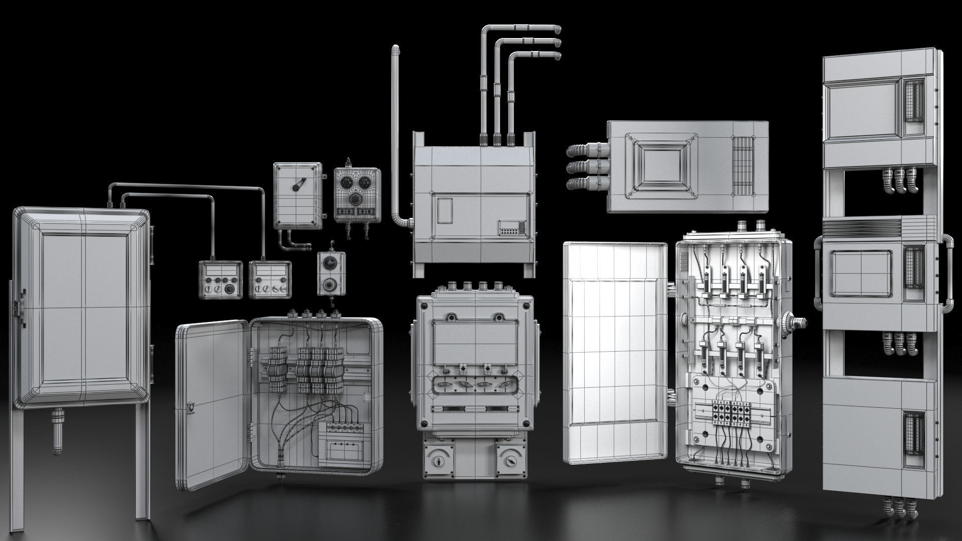 Electrical Boxes and Panels Pack 3D model | CGTrader