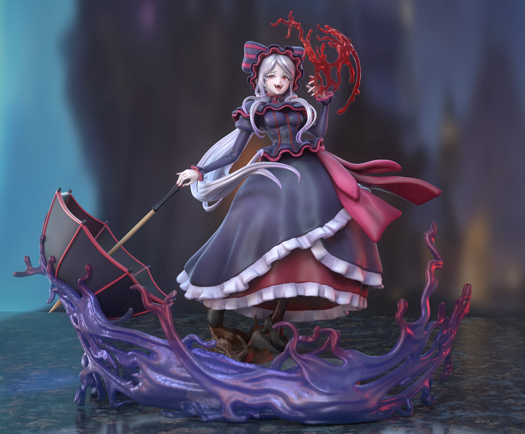 Shalltear Bloodfallen - Overlord Anime Figure for 3D Printing 3D model ...