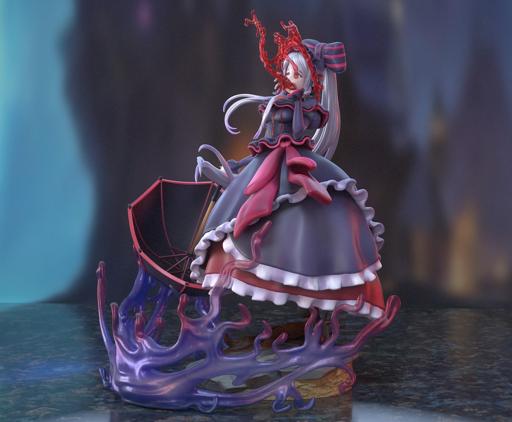 Shalltear Bloodfallen - Overlord Anime Figure for 3D Printing 3D model ...