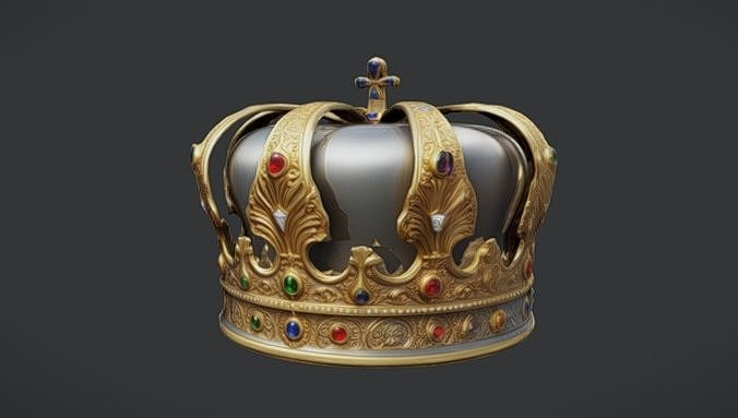 king crown 3D model | CGTrader