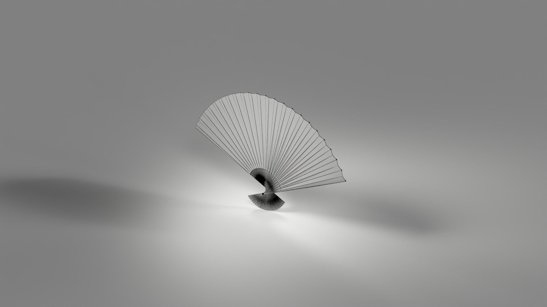 3D model Japanese Hand Folding Fan VR / AR / low-poly | CGTrader