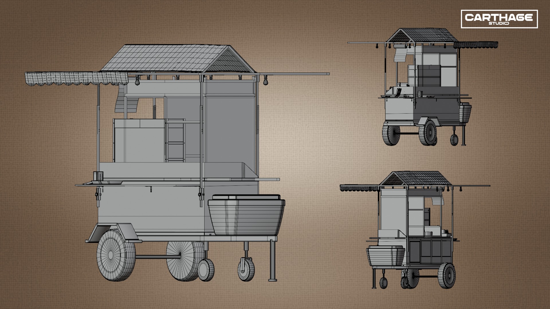 3D model 75 Arabic City Street Props Pack VR / AR / low-poly | CGTrader