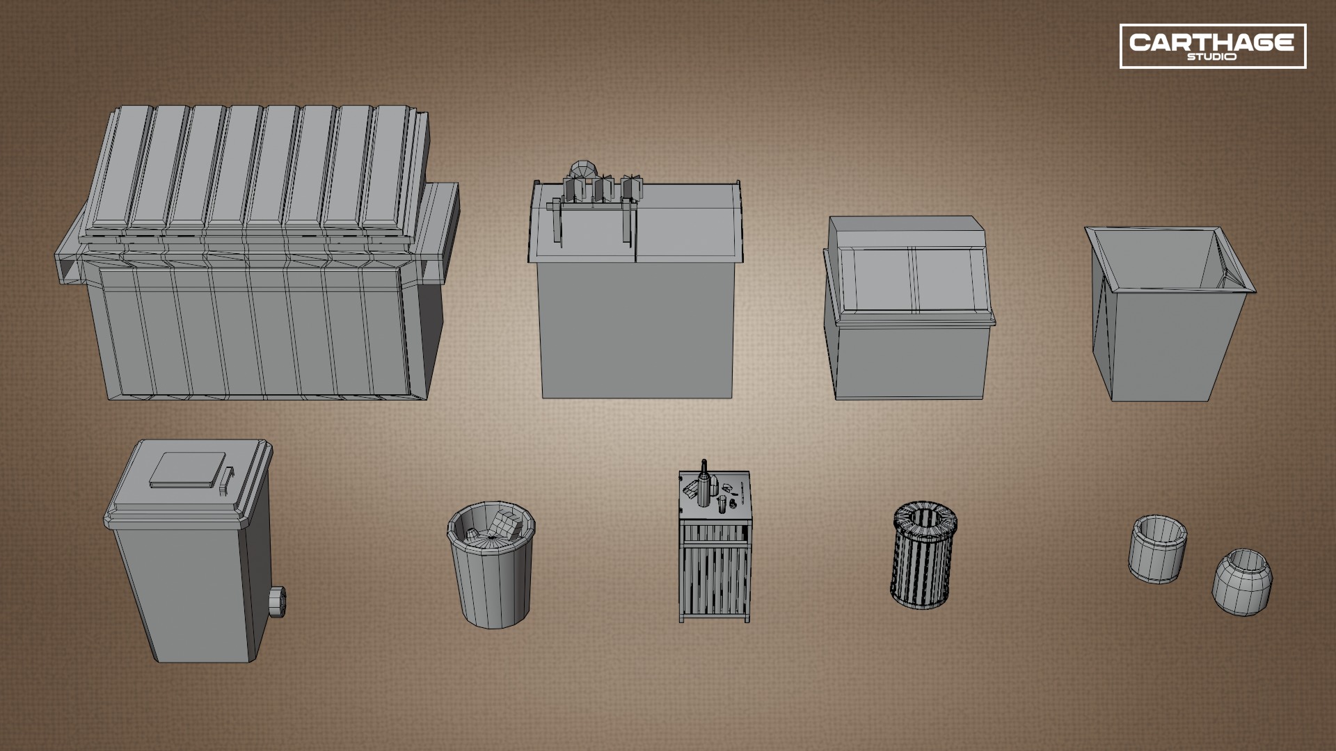 3D model 75 Arabic City Street Props Pack VR / AR / low-poly | CGTrader