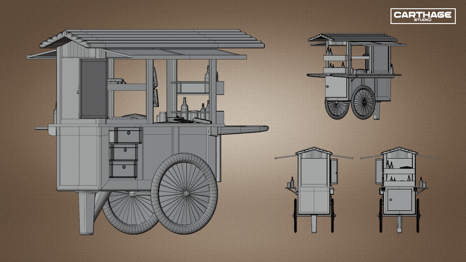 3D model 75 Arabic City Street Props Pack VR / AR / low-poly | CGTrader