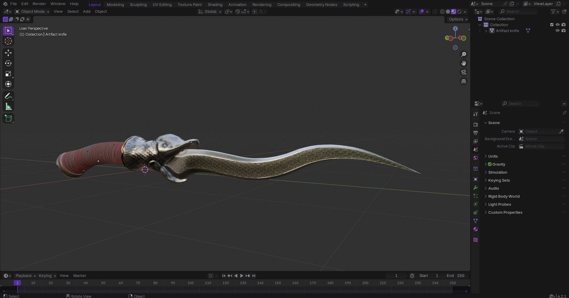 3D model Artifact Sward VR / AR / low-poly | CGTrader