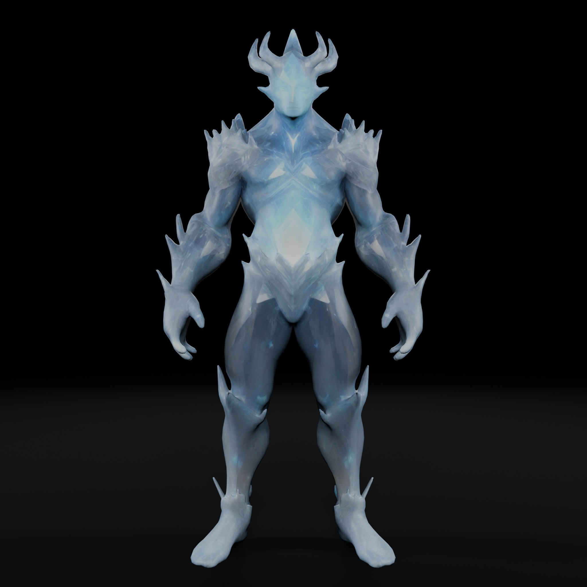 3D model Crystal Warden - Elemental 3D Character for Games Animations ...