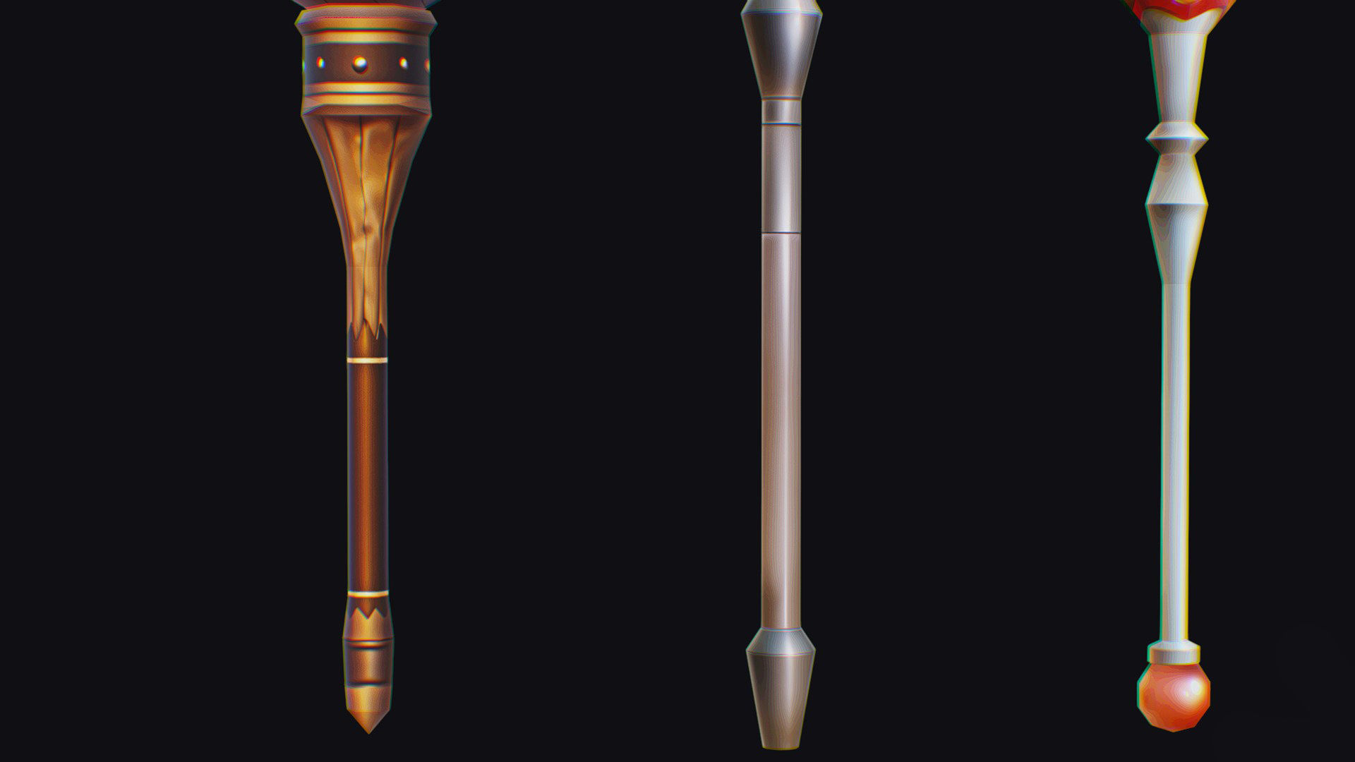 3D model Flanged Mace Club Weapon War Hammer Medieval Baton VR / AR / low-poly | CGTrader