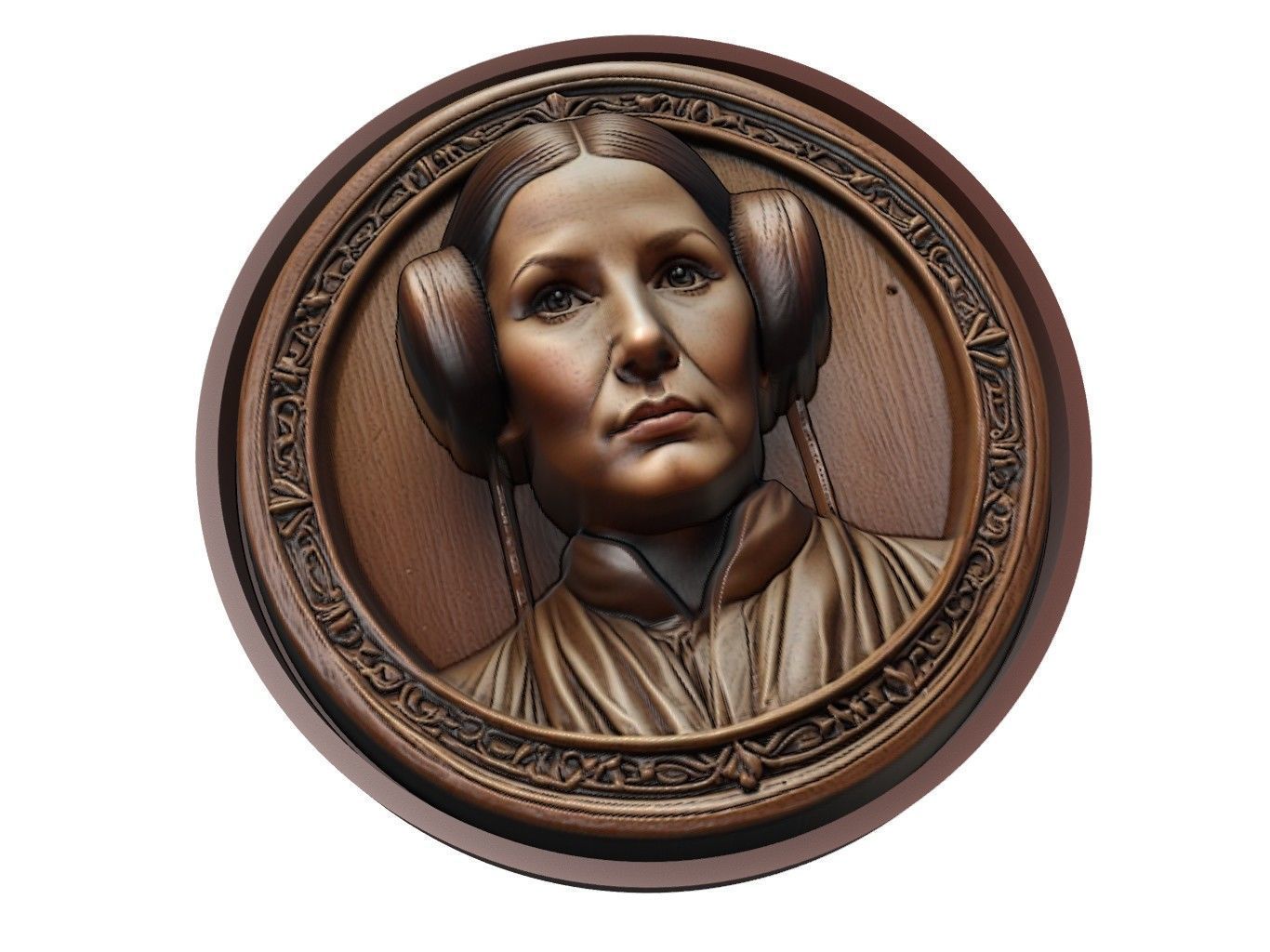Princess Leia Medallion 3D model 3D printable | CGTrader