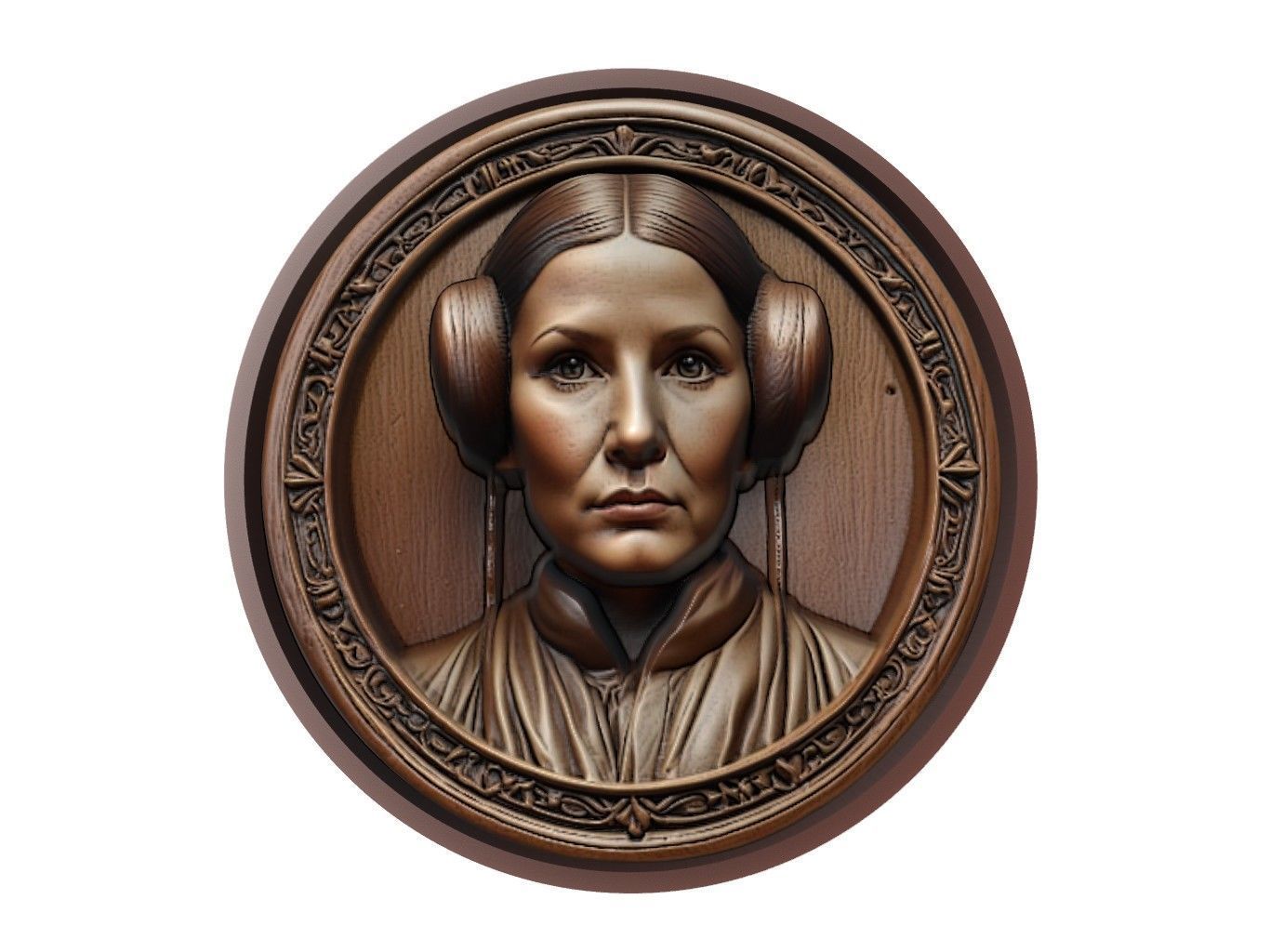 Princess Leia Medallion 3D model 3D printable | CGTrader