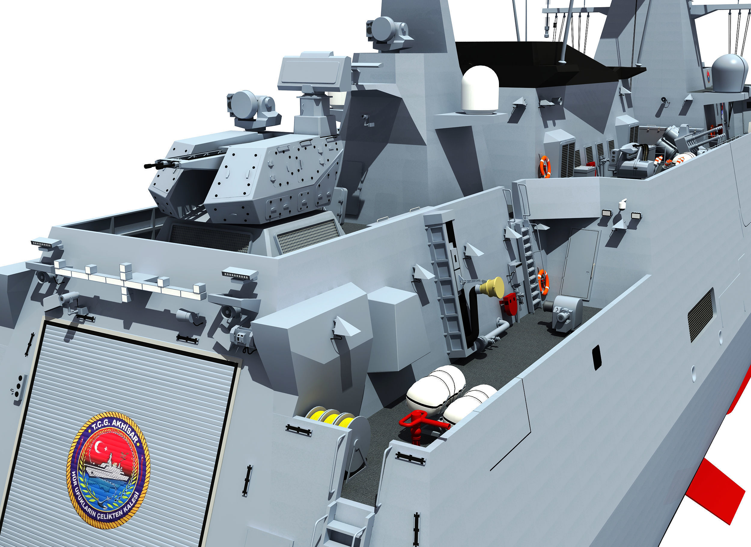 TCG AKHISAR Turkish Hisar-class offshore patrol vessel 3D model | CGTrader