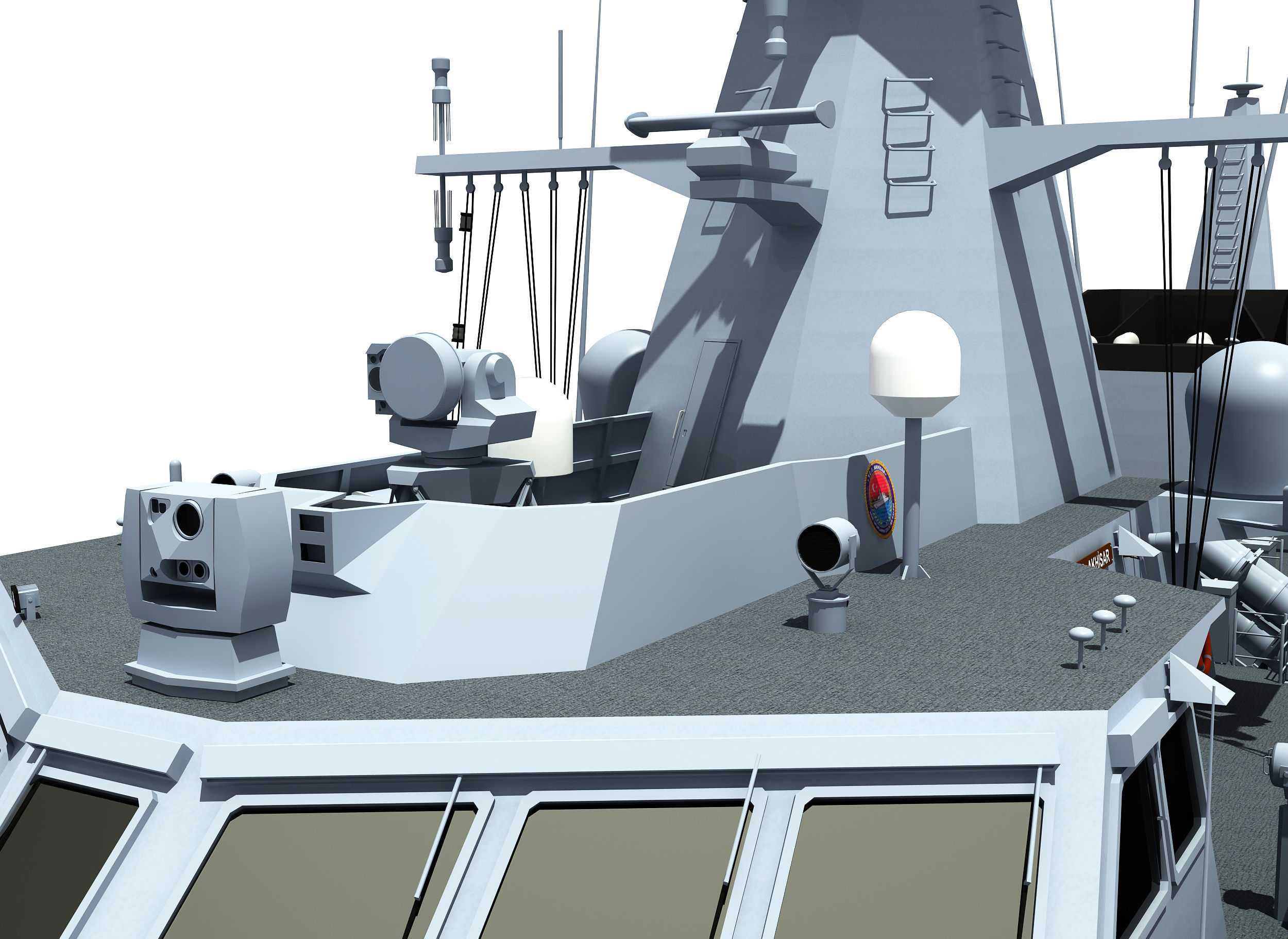 TCG AKHISAR Turkish Hisar-class offshore patrol vessel 3D model | CGTrader
