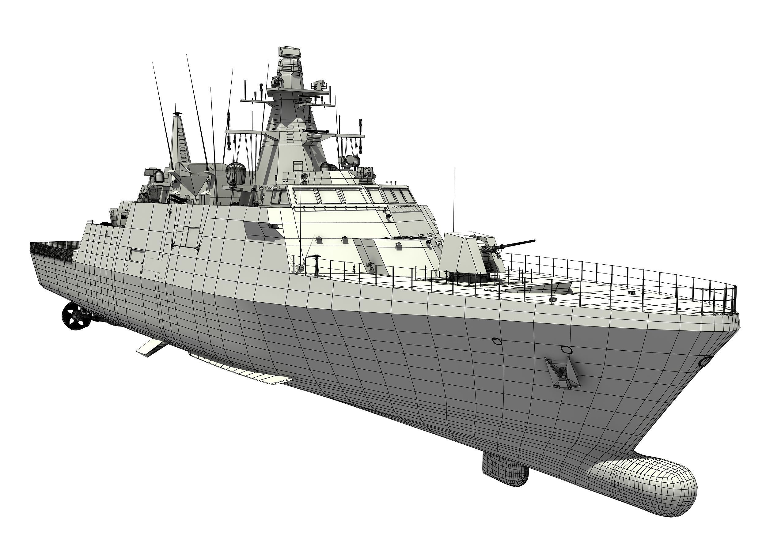 TCG AKHISAR Turkish Hisar-class offshore patrol vessel 3D model | CGTrader