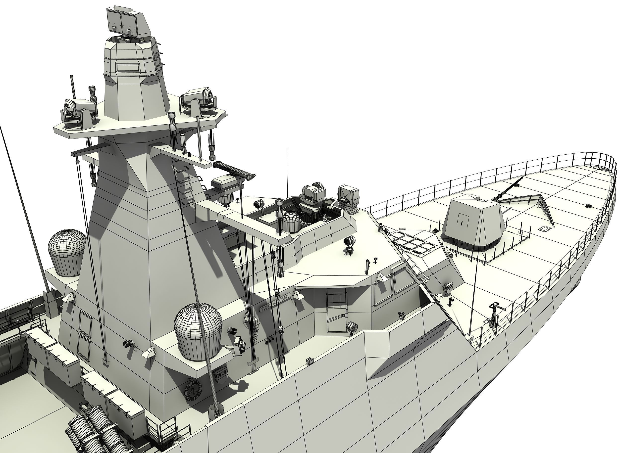 TCG AKHISAR Turkish Hisar-class offshore patrol vessel 3D model | CGTrader