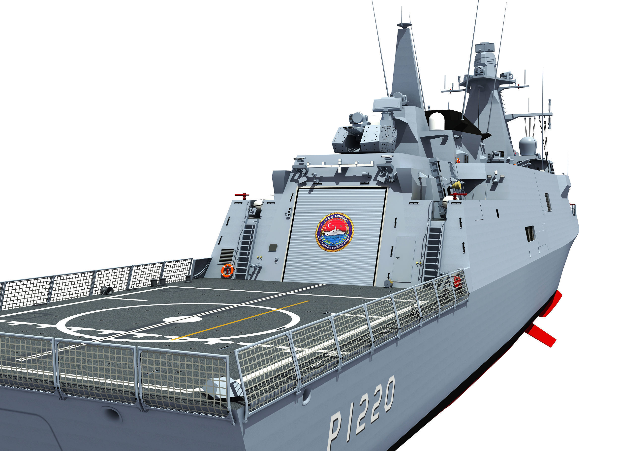 TCG AKHISAR Turkish Hisar-class offshore patrol vessel 3D model | CGTrader