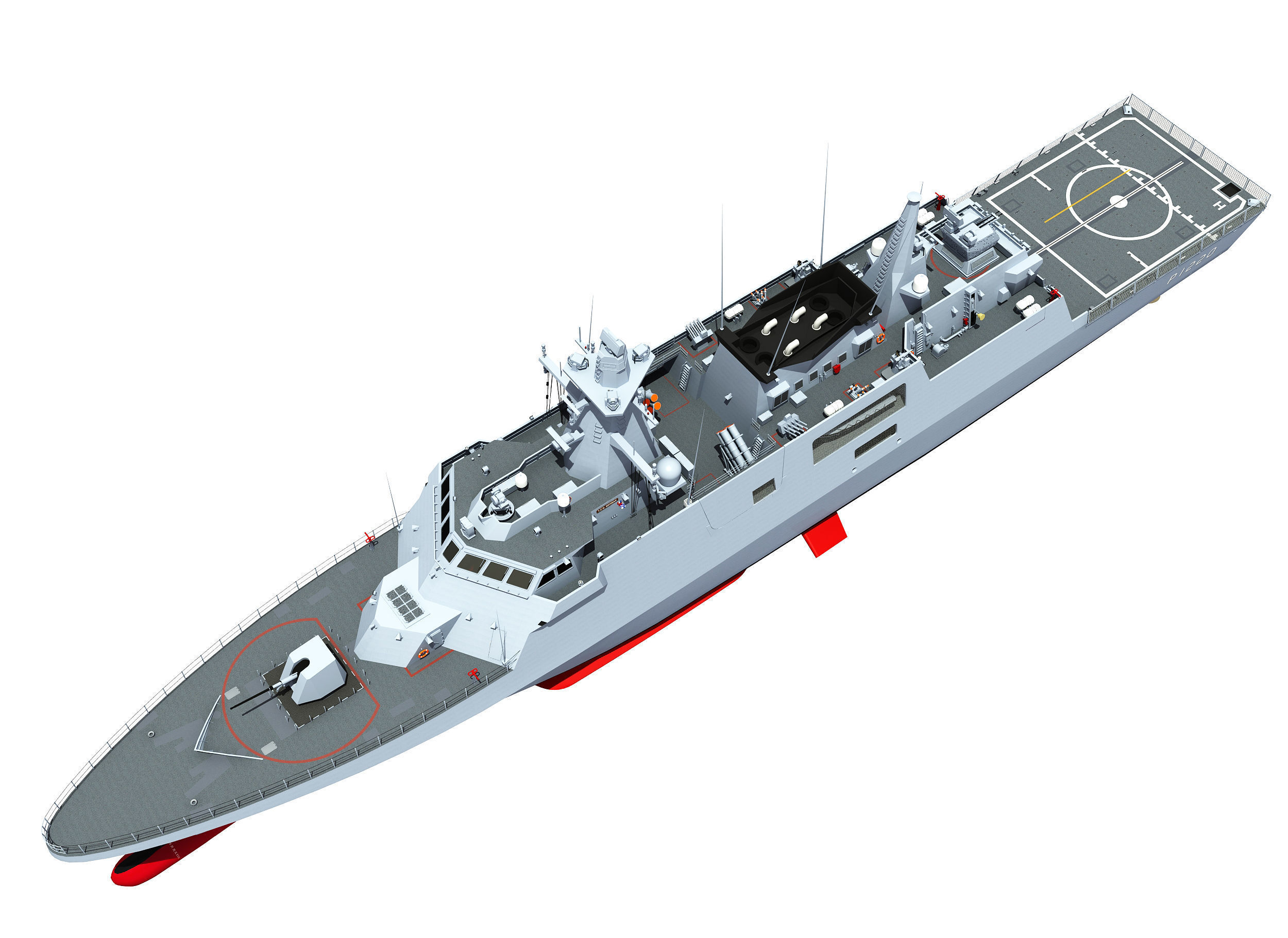 TCG AKHISAR Turkish Hisar-class offshore patrol vessel 3D model | CGTrader