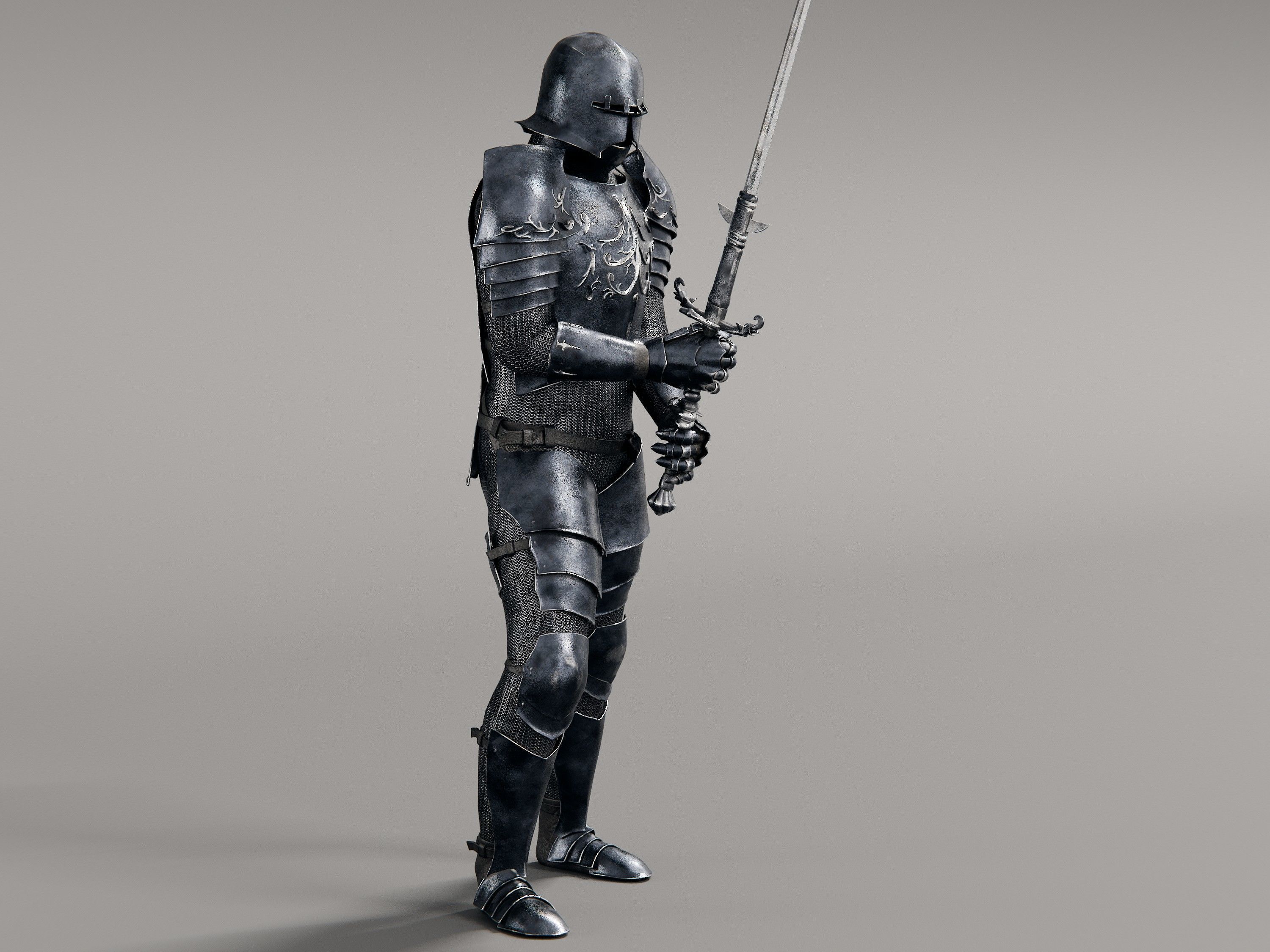 Grim Knight 3D model rigged | CGTrader