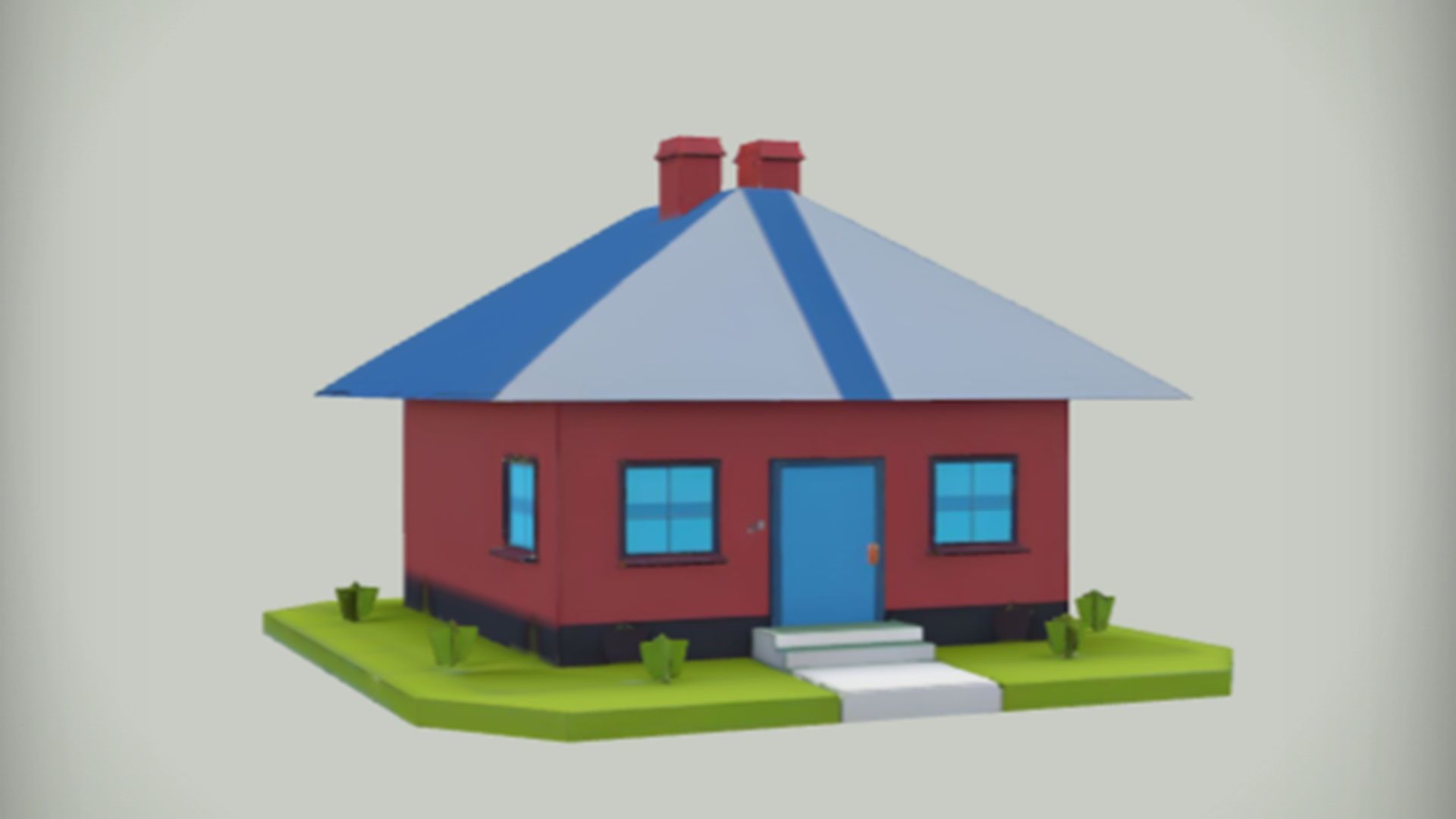 cartoon style house model 3D model | CGTrader