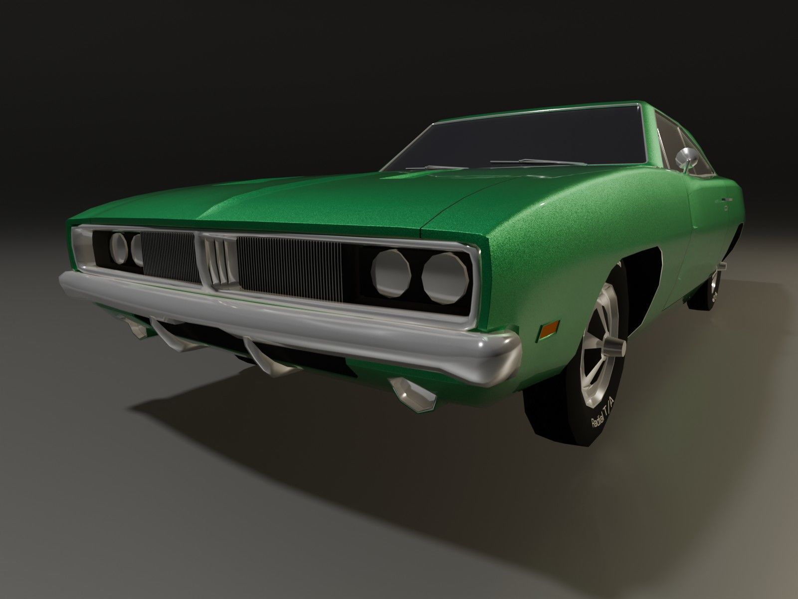 3D model Dodge Charger RT 1969 low-poly VR / AR / low-poly | CGTrader