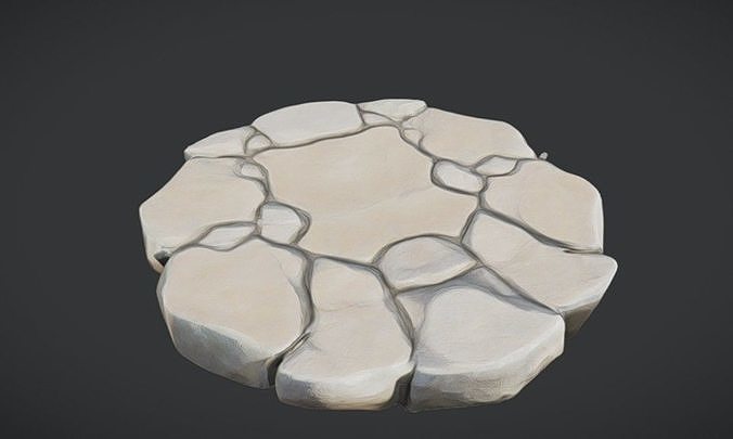 stylized rock platform 3D model | CGTrader