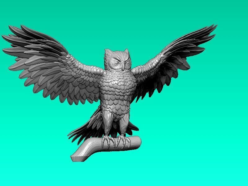 Owl flaps its wings model - 3D print 3D model 3D printable | CGTrader