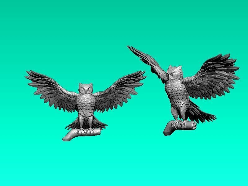 Owl flaps its wings model - 3D print 3D model 3D printable | CGTrader