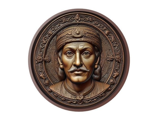 Akbar the Great Medallion 3D model 3D printable | CGTrader