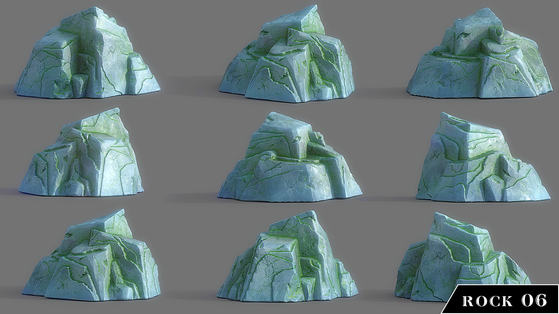 3D model Cartoon Stylized Rock Collcetion VR / AR / low-poly | CGTrader