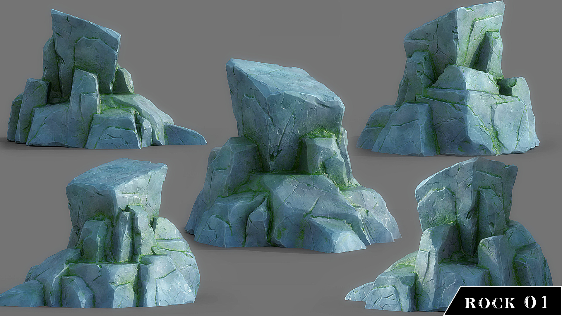 3D model Cartoon Stylized Rock Collcetion VR / AR / low-poly | CGTrader