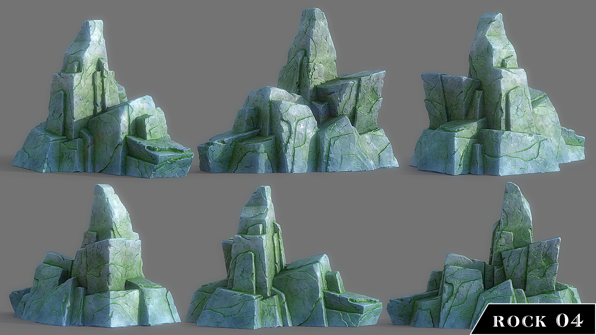 3D model Cartoon Stylized Rock Collcetion VR / AR / low-poly | CGTrader