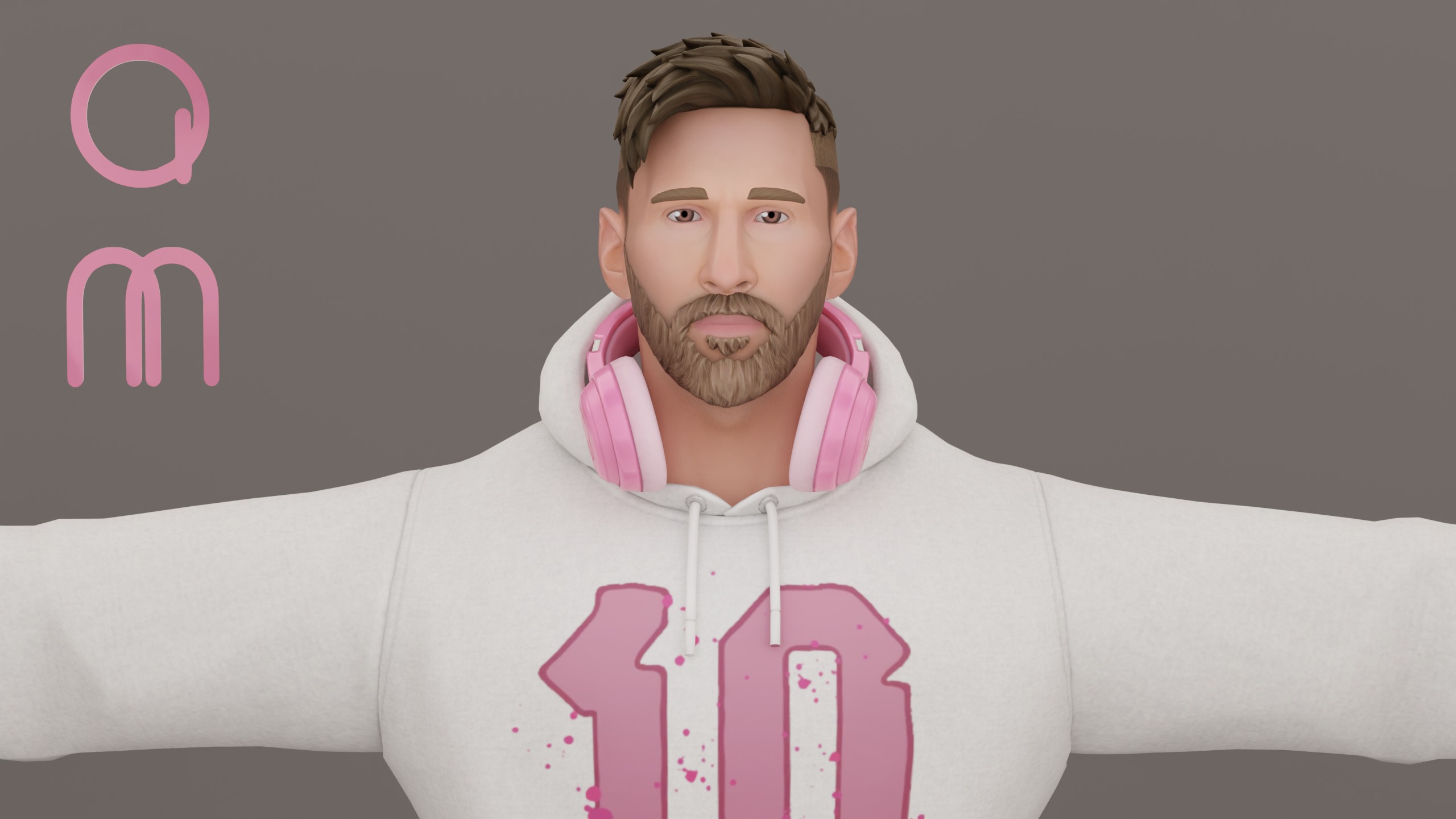 3D model Fortnite - Streetwear Spark - Lionel Messi VR / AR / low-poly ...