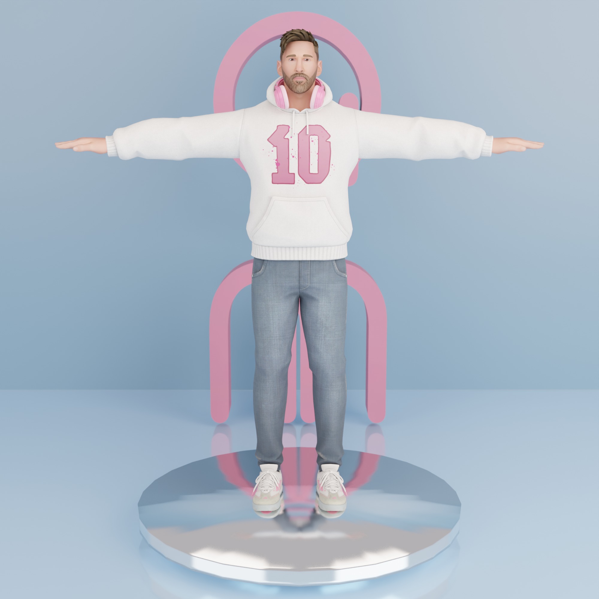 3D model Fortnite - Streetwear Spark - Lionel Messi VR / AR / low-poly ...