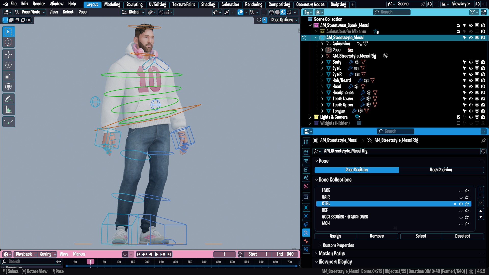 3D model Fortnite - Streetwear Spark - Lionel Messi VR / AR / low-poly ...