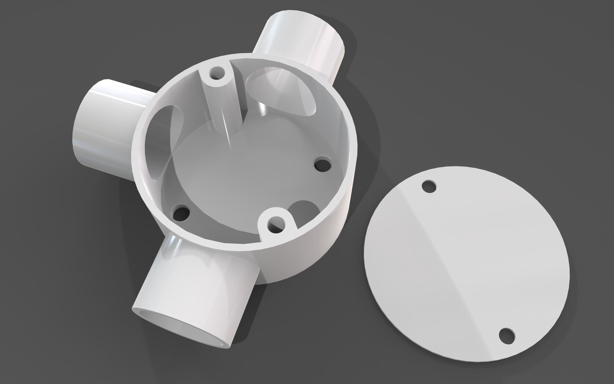 PVC Junction Box 3D model 3D printable | CGTrader